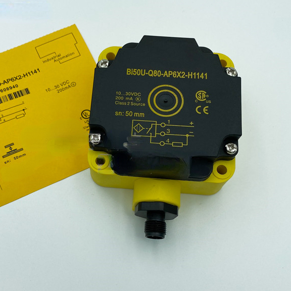 Square Inductive Proximity Switch Bi50u Q80 Ap6x2 H1141 Pnp Normally Open Dc Three Wire