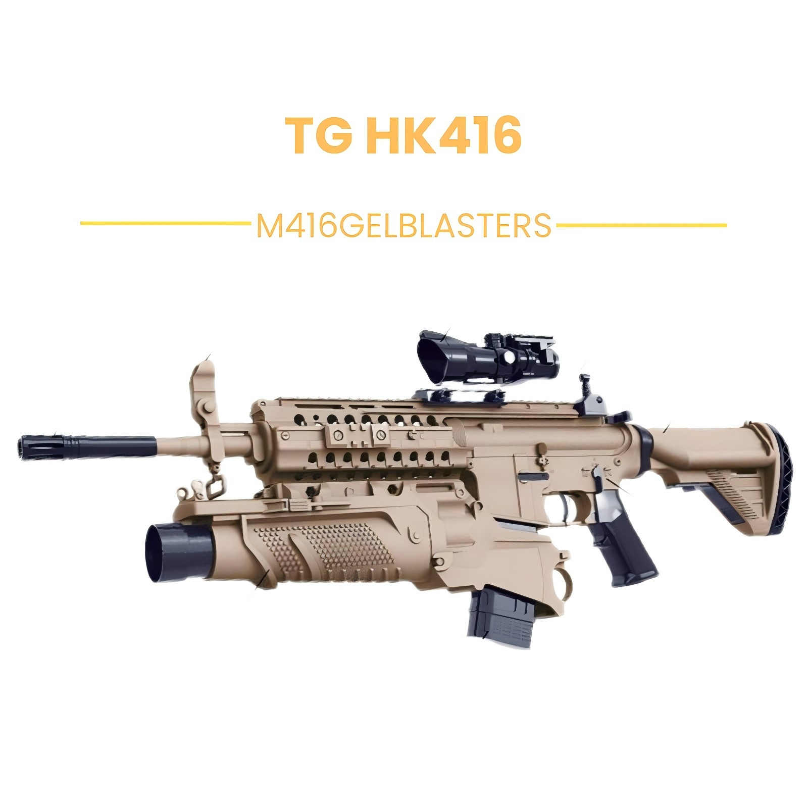 Single And Burst Mode Hk416 Gel Rifle 1434
