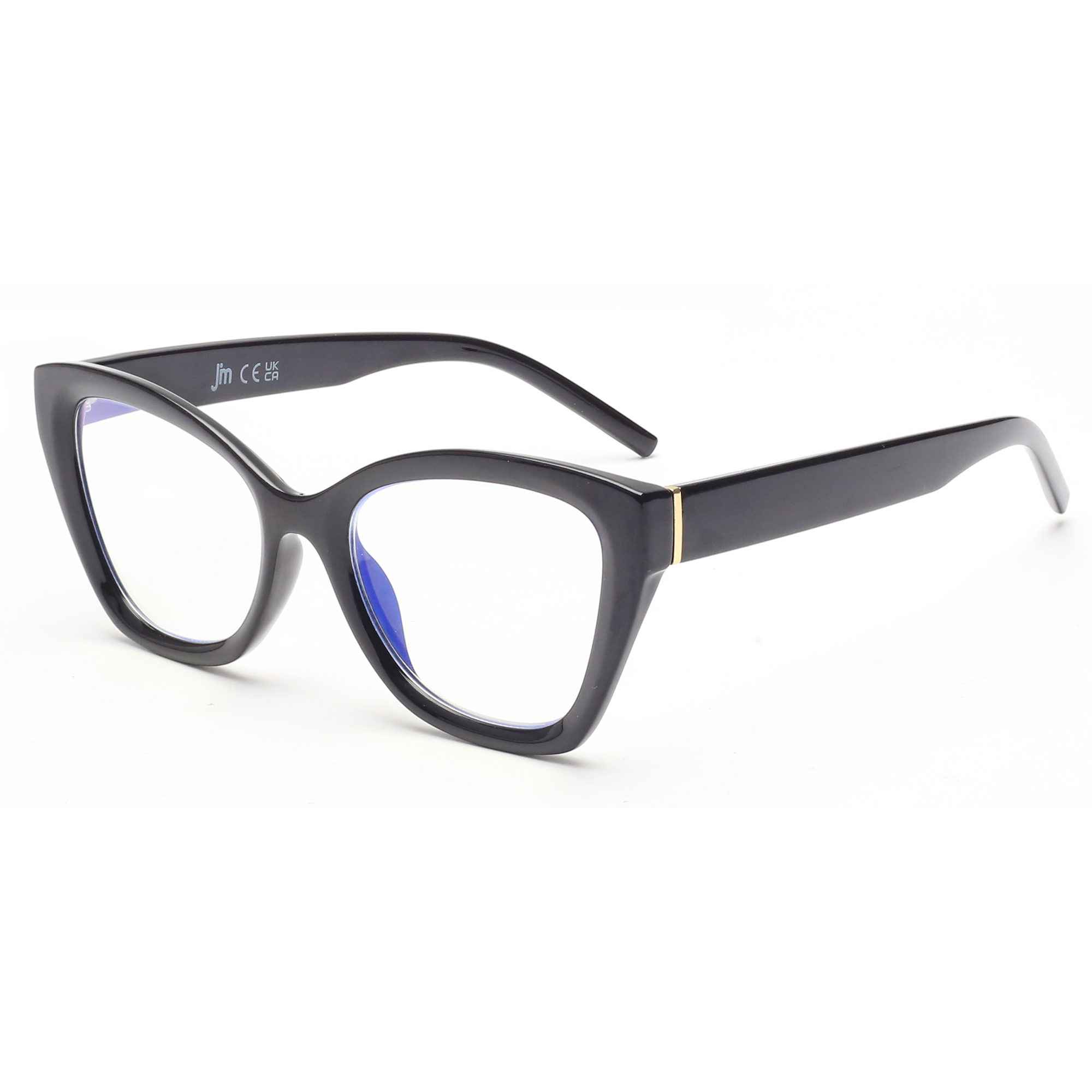 JM Oversized Reading Glasses for Women, Trendy Oprah Style Cat eye Blue Light Computer Readers