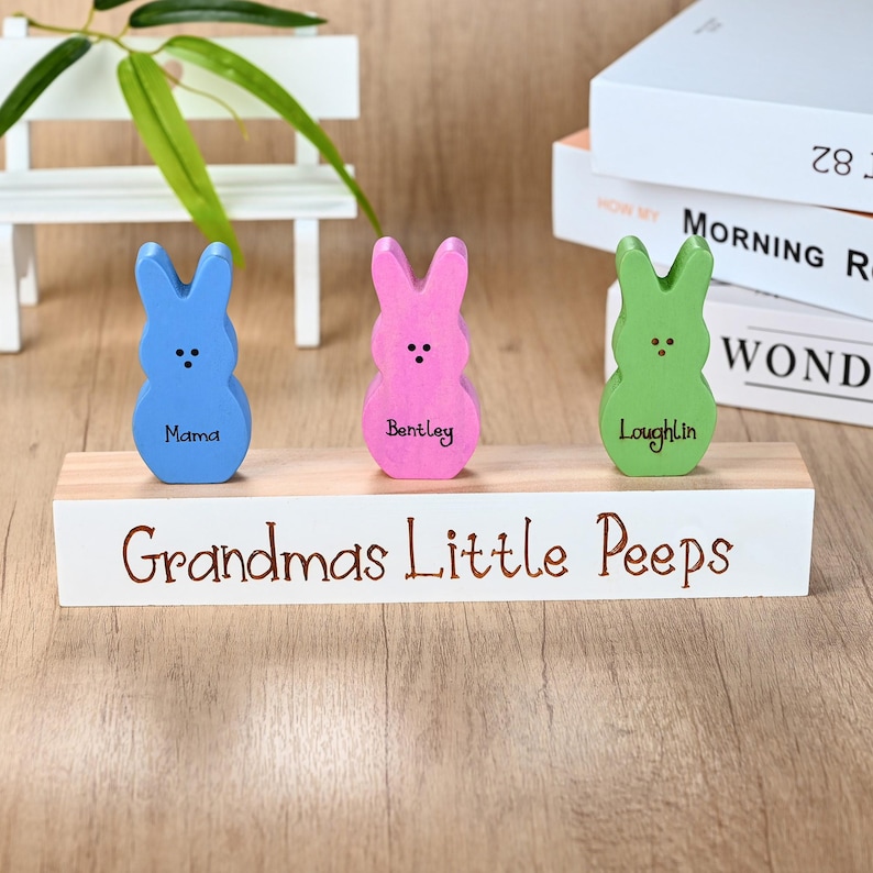 Custom Wooden Easter Peeps Block Set – Easter Décor – Grandma’s Little ...