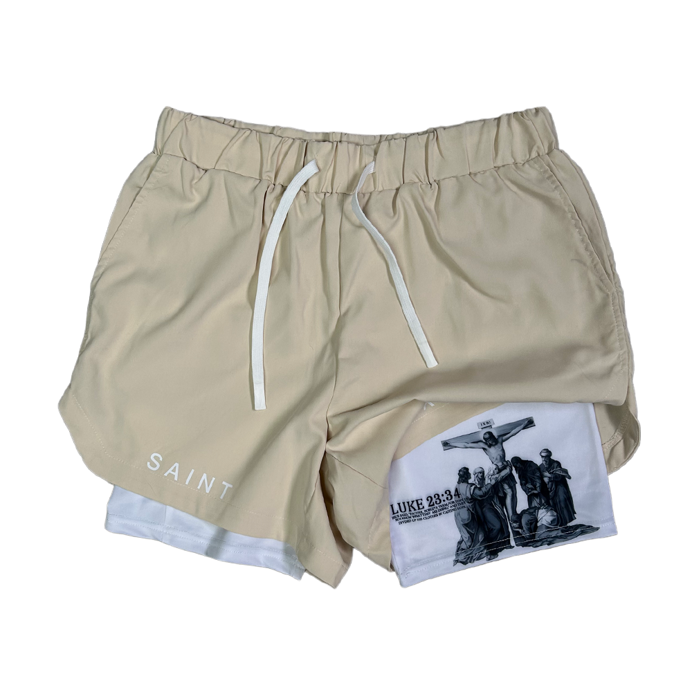 Luke 23 34 Performance Shorts Cream