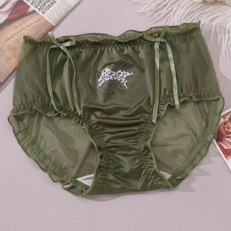 Men's Cartoon High Waist Lace Printed Mesh Briefs Men's Cartoon High Waist Lace Printed Mesh Briefs