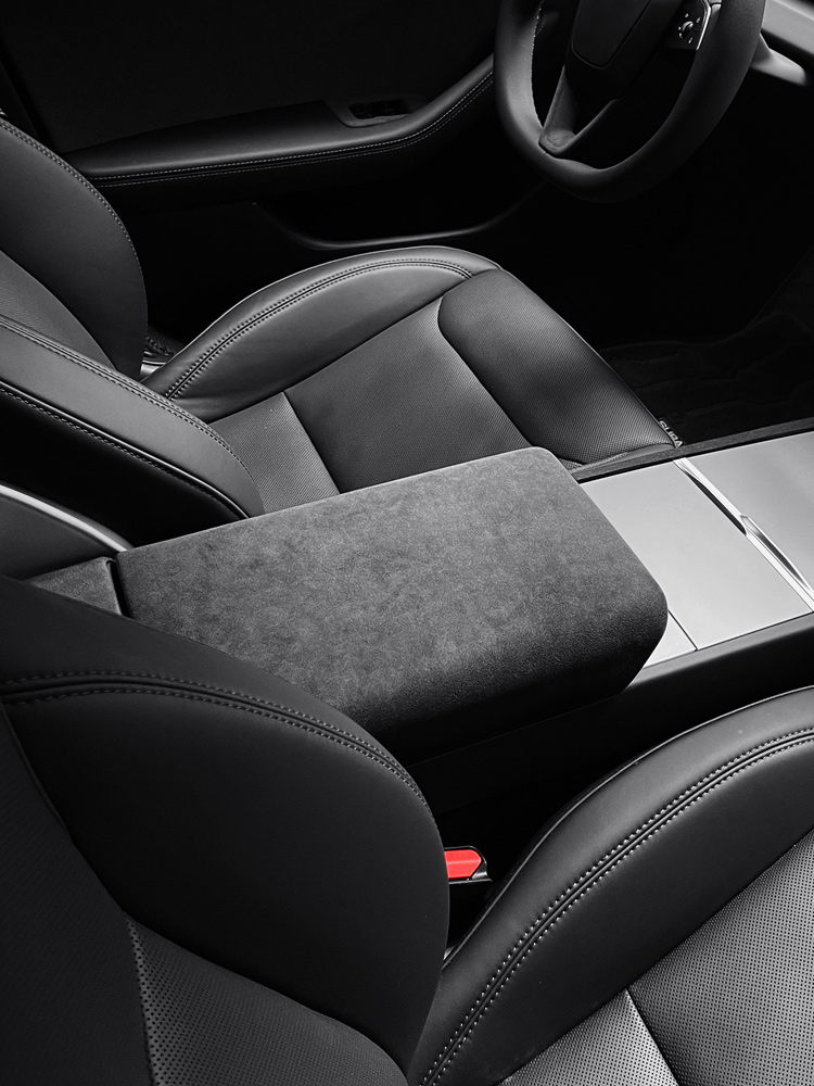 TESLASY 2024 Model 3 Highland Alcantara Armrest Cover