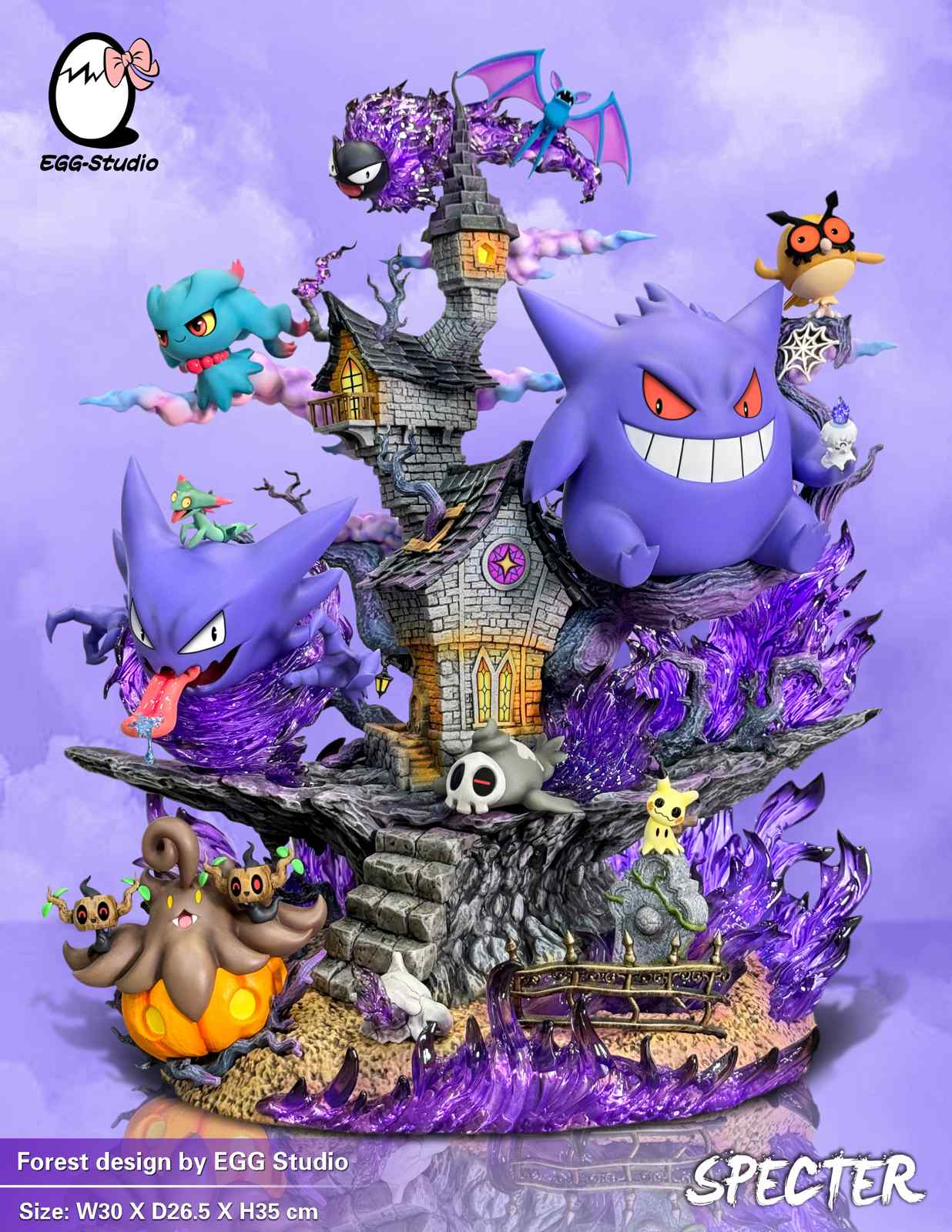 Ghost Type Family - Pokemon Resin Statue - EGGS Studios [In Stock]