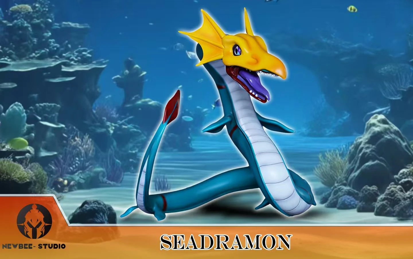 Small Scale Seadramon - Digimon Resin Statue - Newbee Studios