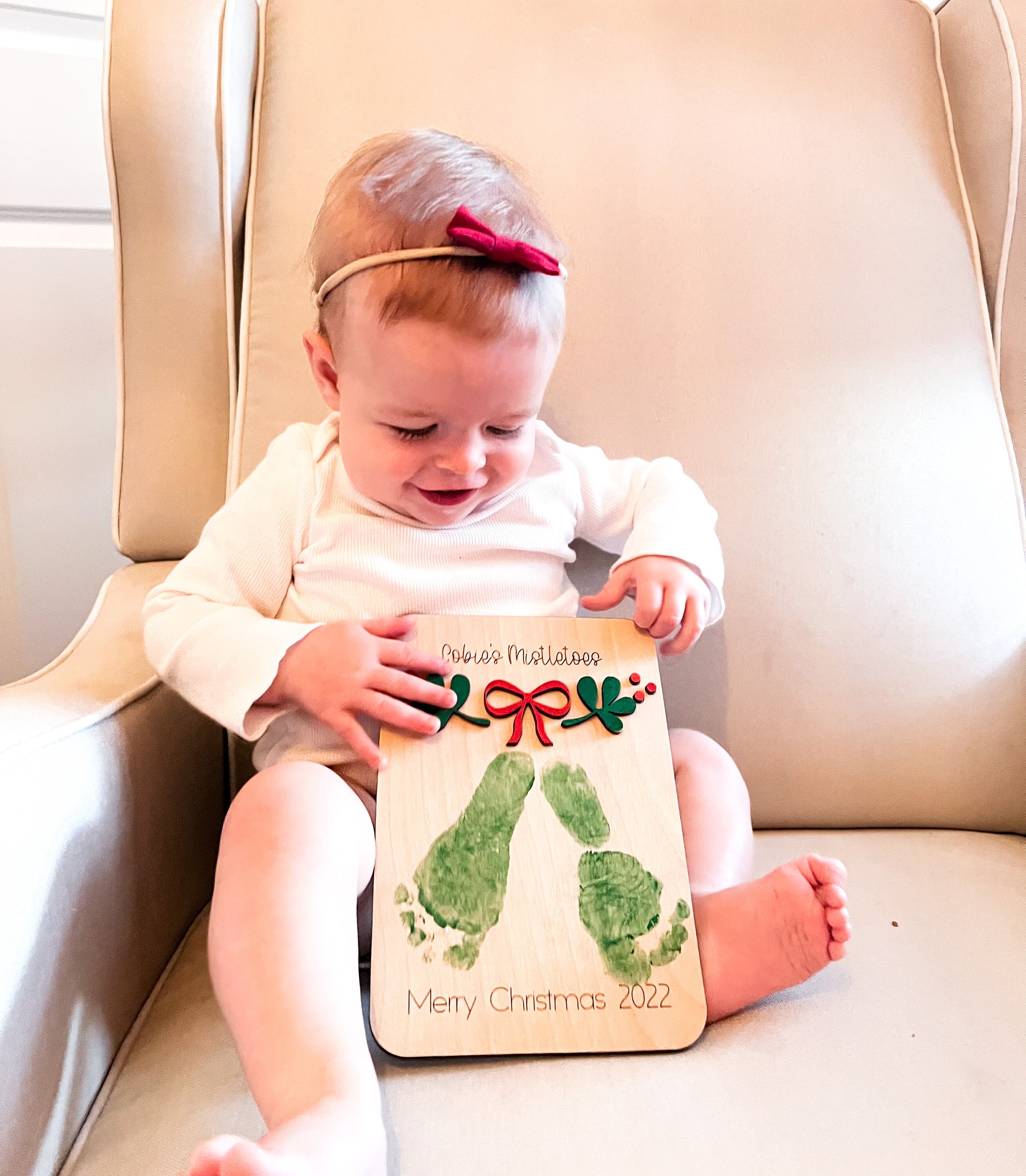 Mistletoe Footprint | DIY Baby Christmas Footprint Keepsake | Toddler ...