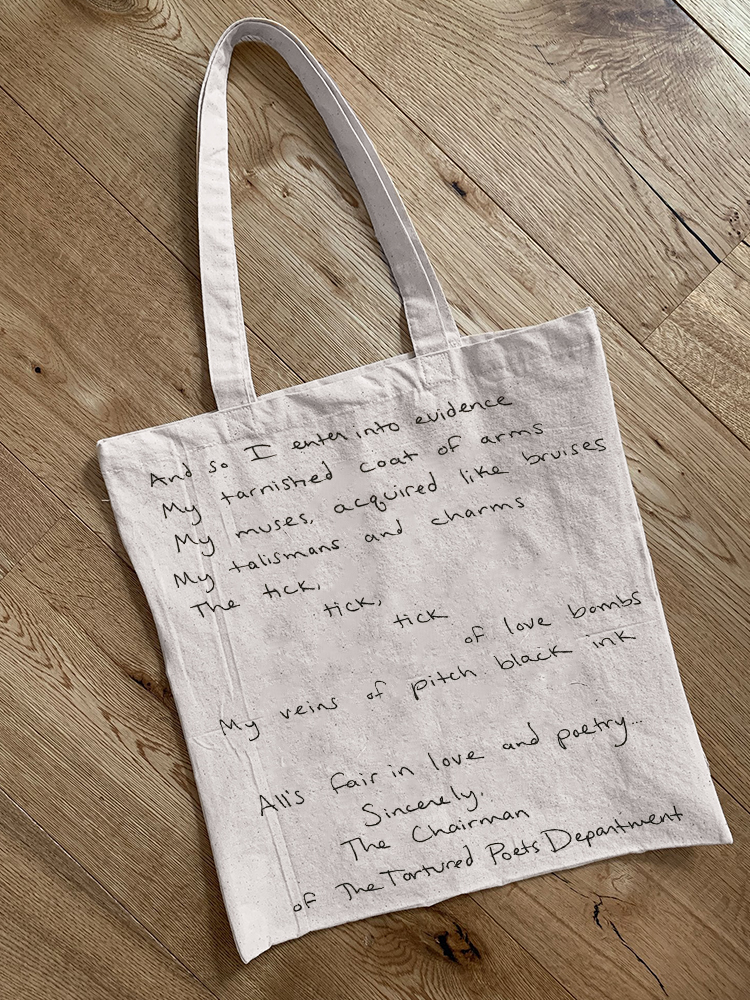 The Tortured Poets Department Inspired Tote Bag