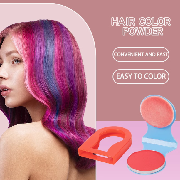 Washable hair dye, hair dye puff folder