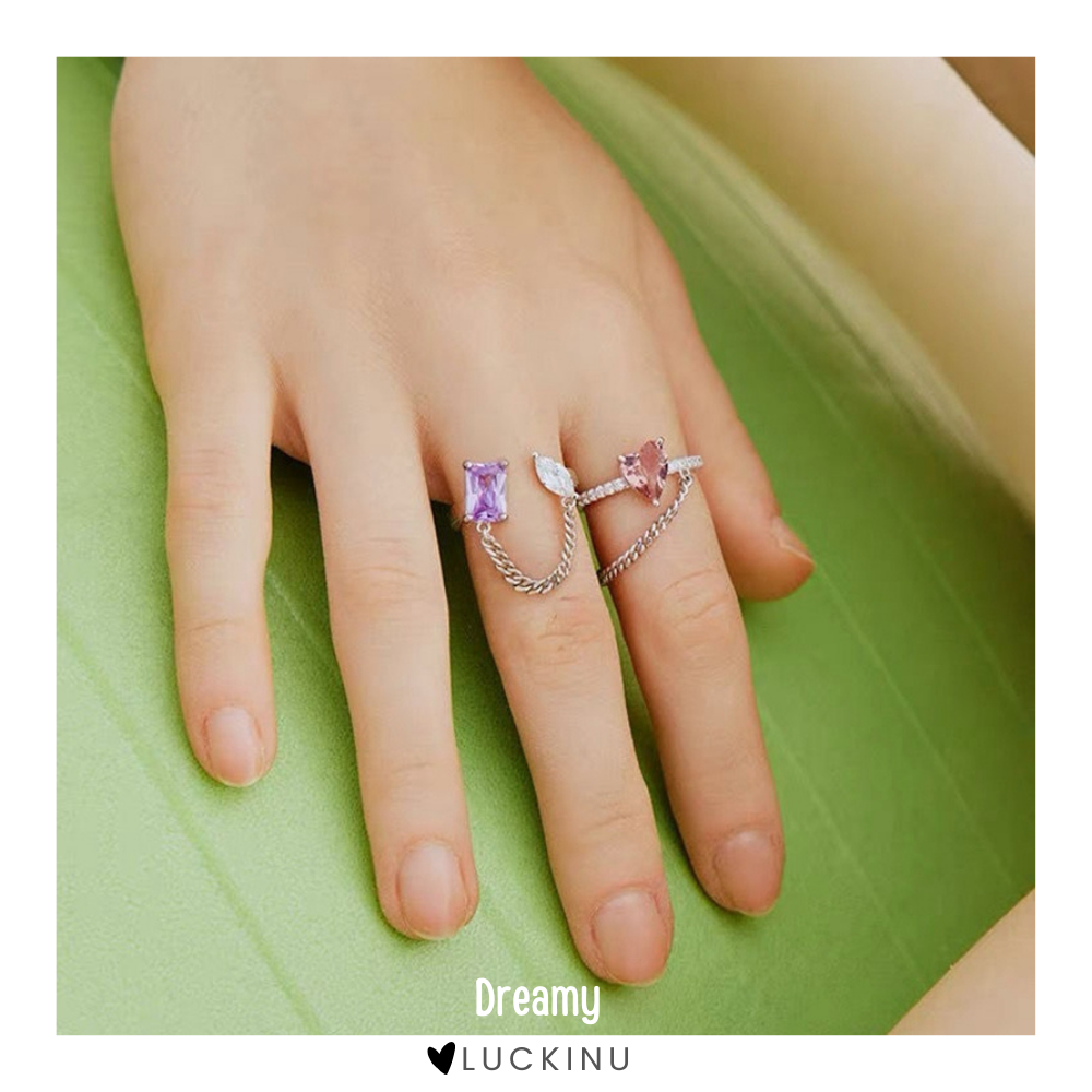 Dreamy Crystal Link Rings