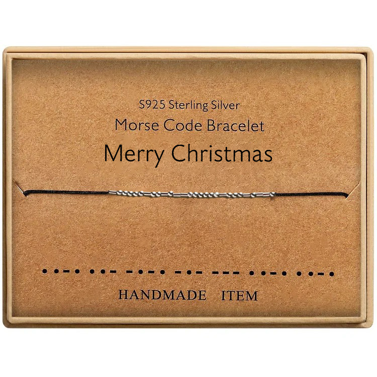Merry Christmas Morse Code Bracelet