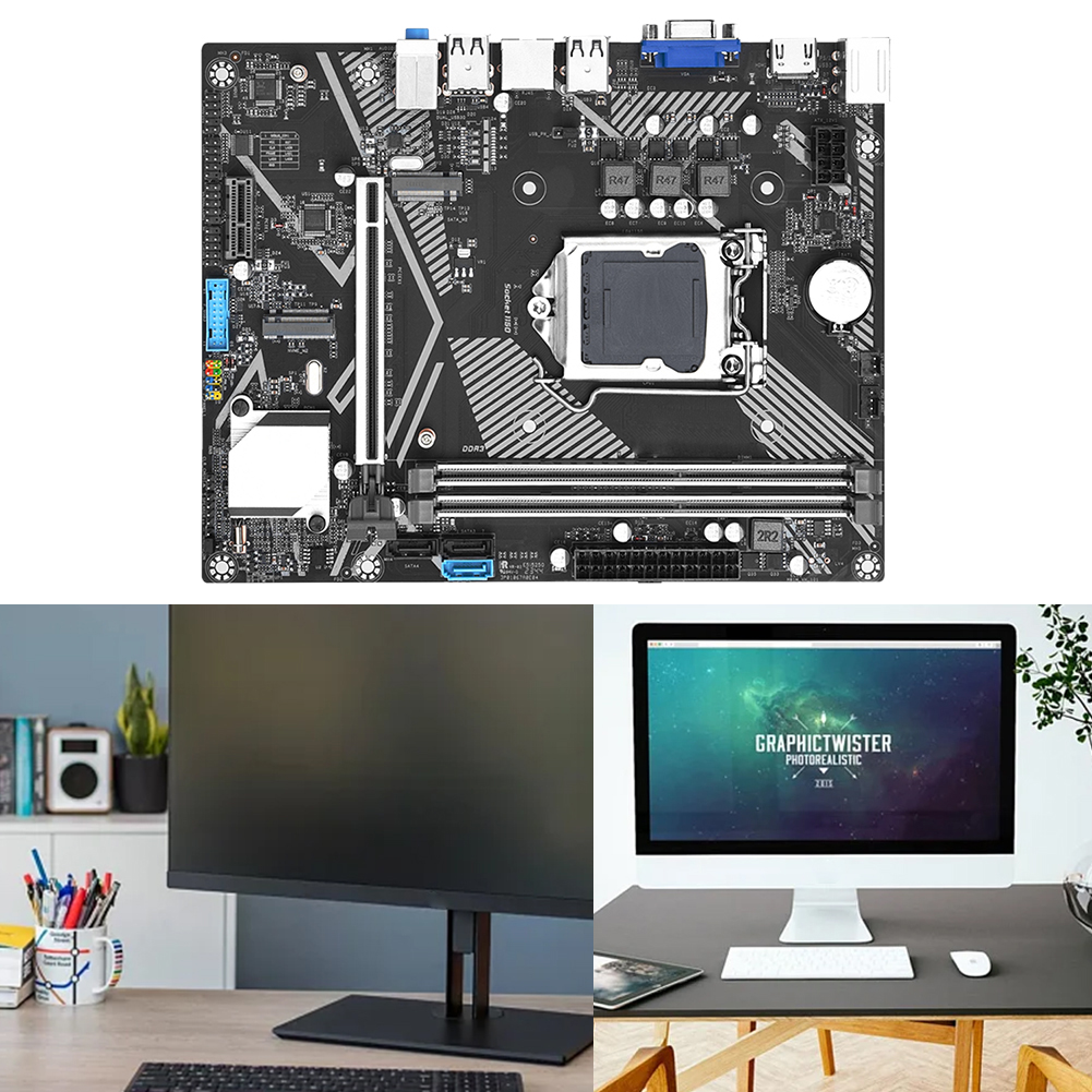 H81M VH Computer Motherboard Desktop Mainboard 2*DDR3 Gigabit Network Card 2xM.2