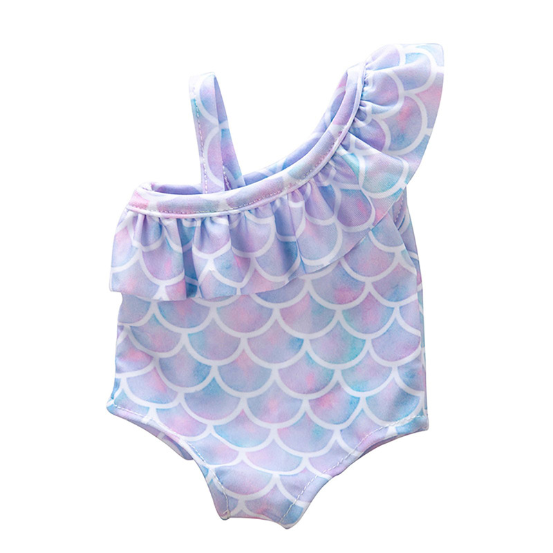 For 12 16 Full Body Silicone Baby Girl Doll Swimsuit 1 Piece Set