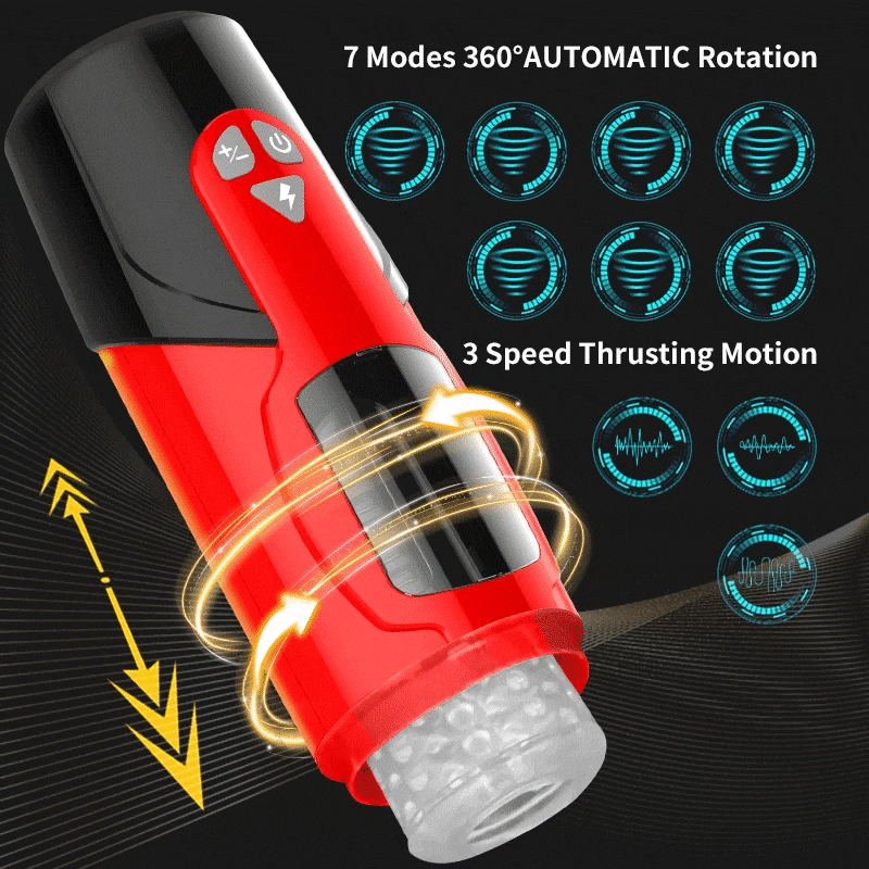 Hurricane 7 Thrusting And Rotating Modes Automatic Electric Pocket Pussy Masturbation Cup