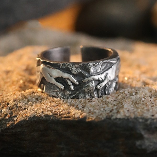 Sterling Silver Hand of God Ring