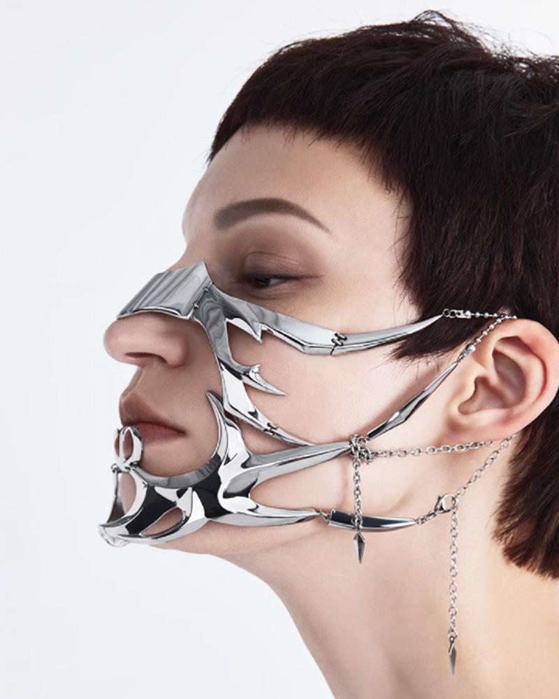 Metallic face mask store