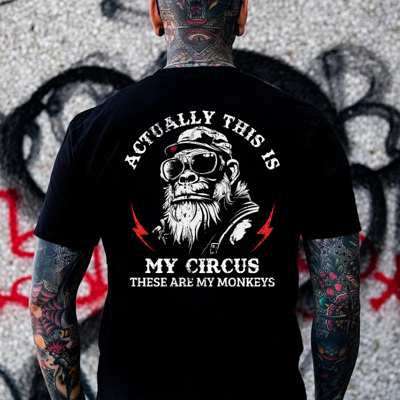 Personalized Actually This Is My Circus These Are My Monkeys T-shirt