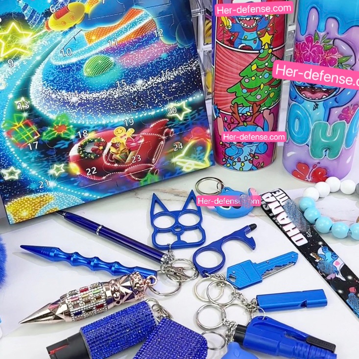 CHRISTMAS SURPRISE BOX self defense set with 24 Mystery Gifts advent ...