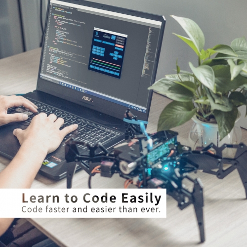 Bionic Quadruped Spider Robot Kit for Raspberry Pi 4/3 Model B+/B/2B, STEM Crawling Robot ...