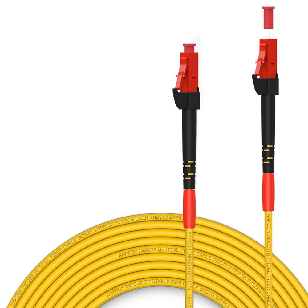 AMPCOM LC LC Fiber Patch Cable Simplex 9/125 LC/UPC to LC/UPC ...
