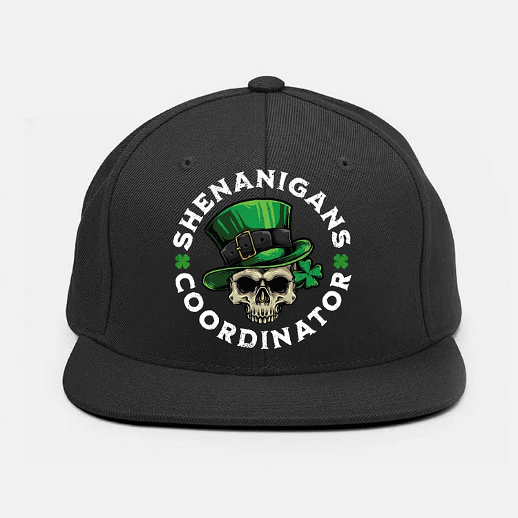 SHENANIGANS COORDINATOR Skull Black Fashion Cap