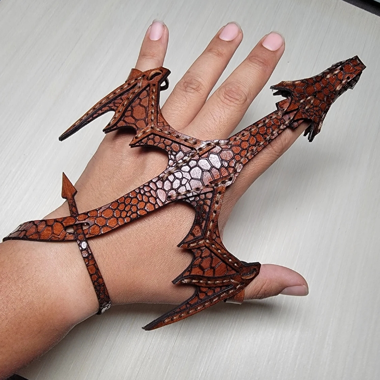 Leather Hand Dragon bracelet