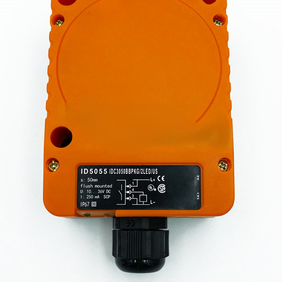 Rectangular Inductive Proximity Switch Id5055 Dc Three Wire Pnp Normally Open Metal Inductive Sensor