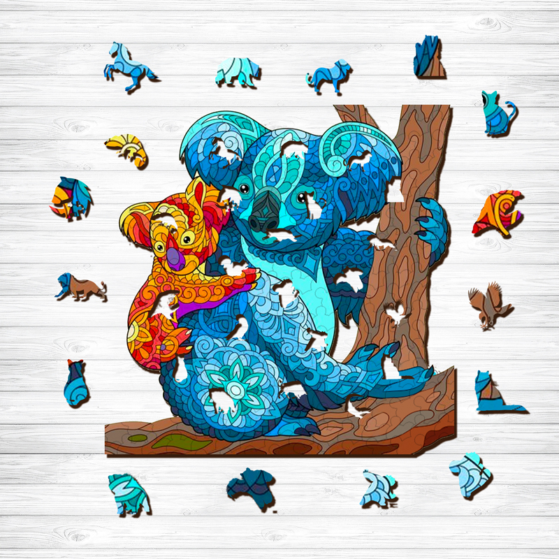 koalas Wooden Jigsaw Puzzle