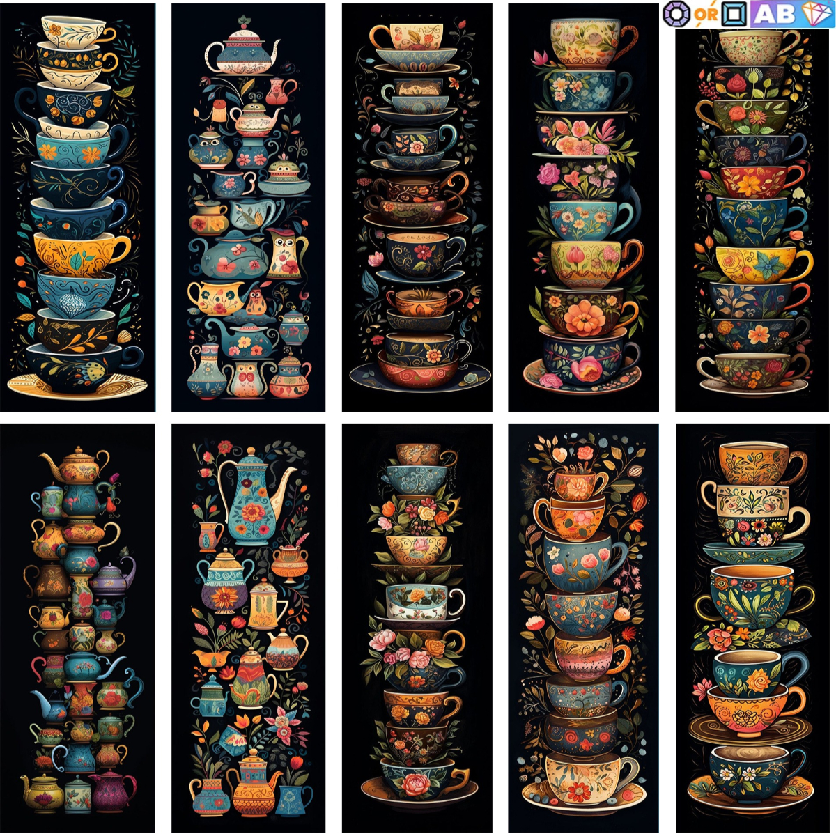 Teacup Still Life 30*90CM Diamond Painting