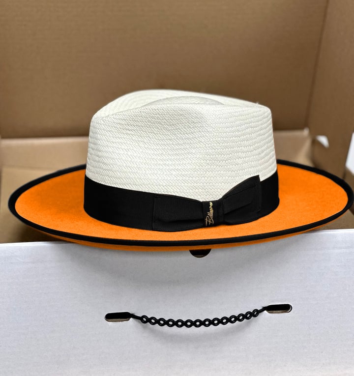 Bellissimo Exclusive Panama and Felt Two Tone Fox-Orange