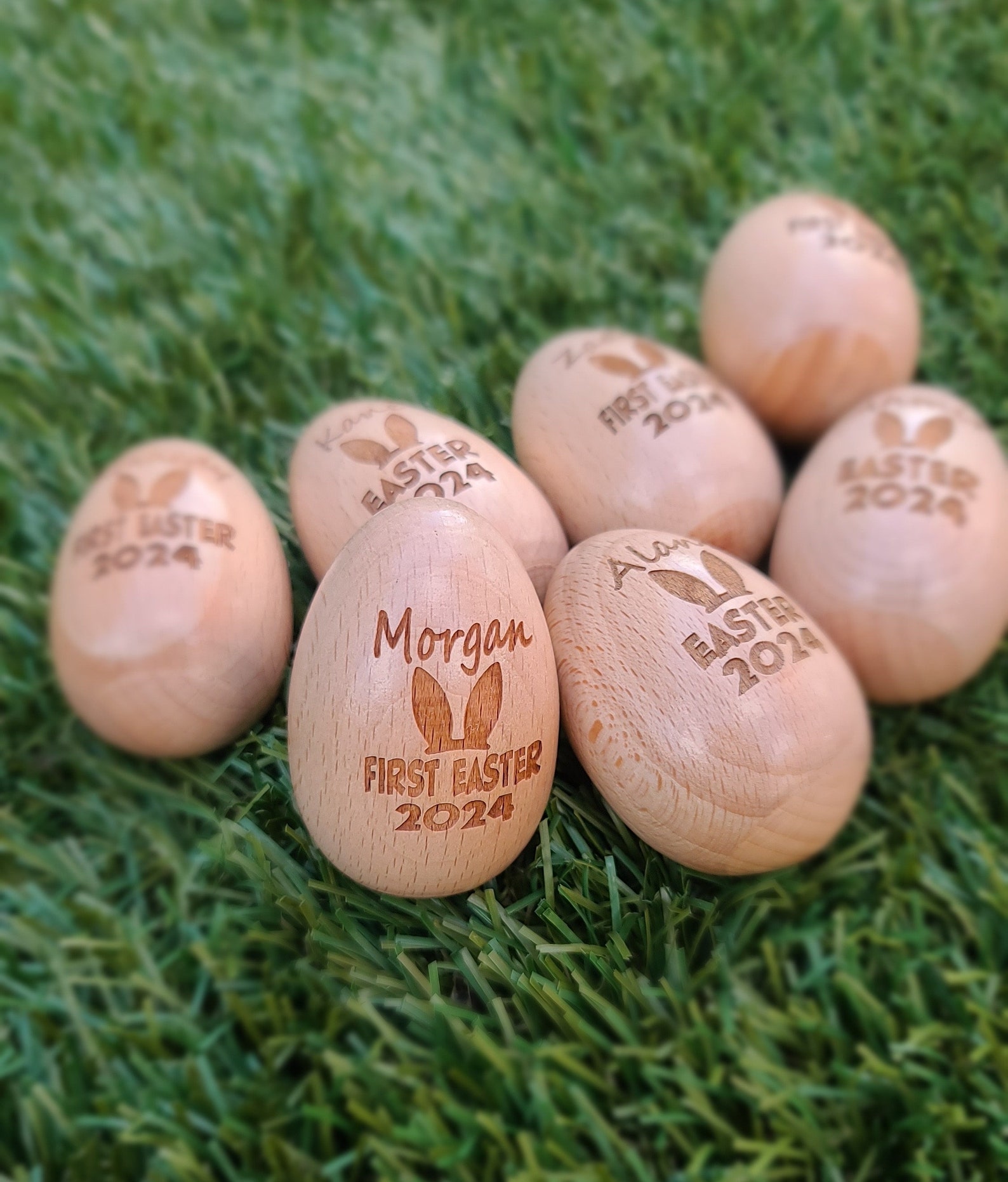 Personalized wooden musical Easter egg