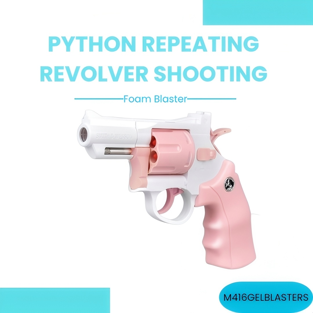 Python Repeating Revolver Toy Gun Foam Dart Shooting And Shell Ejection