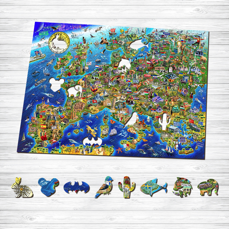 World Landmarks Wooden Jigsaw Puzzle