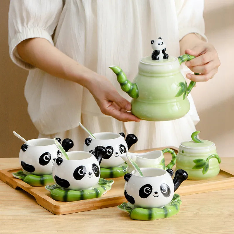 Cute Panda Teapot Set