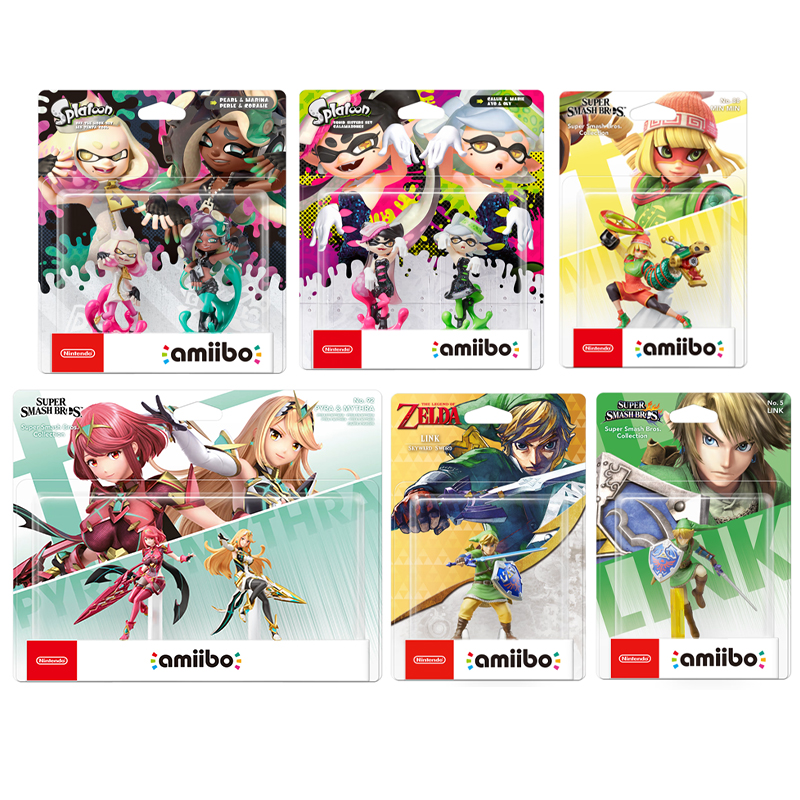 European Version NS Amiibo of Smash Bros Pyra Mythra Link Callie Marie
