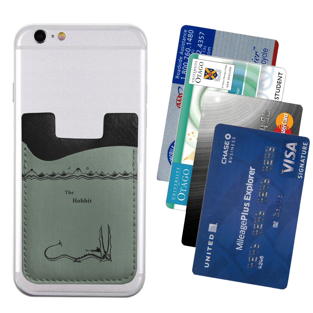 Phone Card Holder Leather Phone Wallet Stick On Card Holder for Back of Phone Credit Card Holder for Phone Case