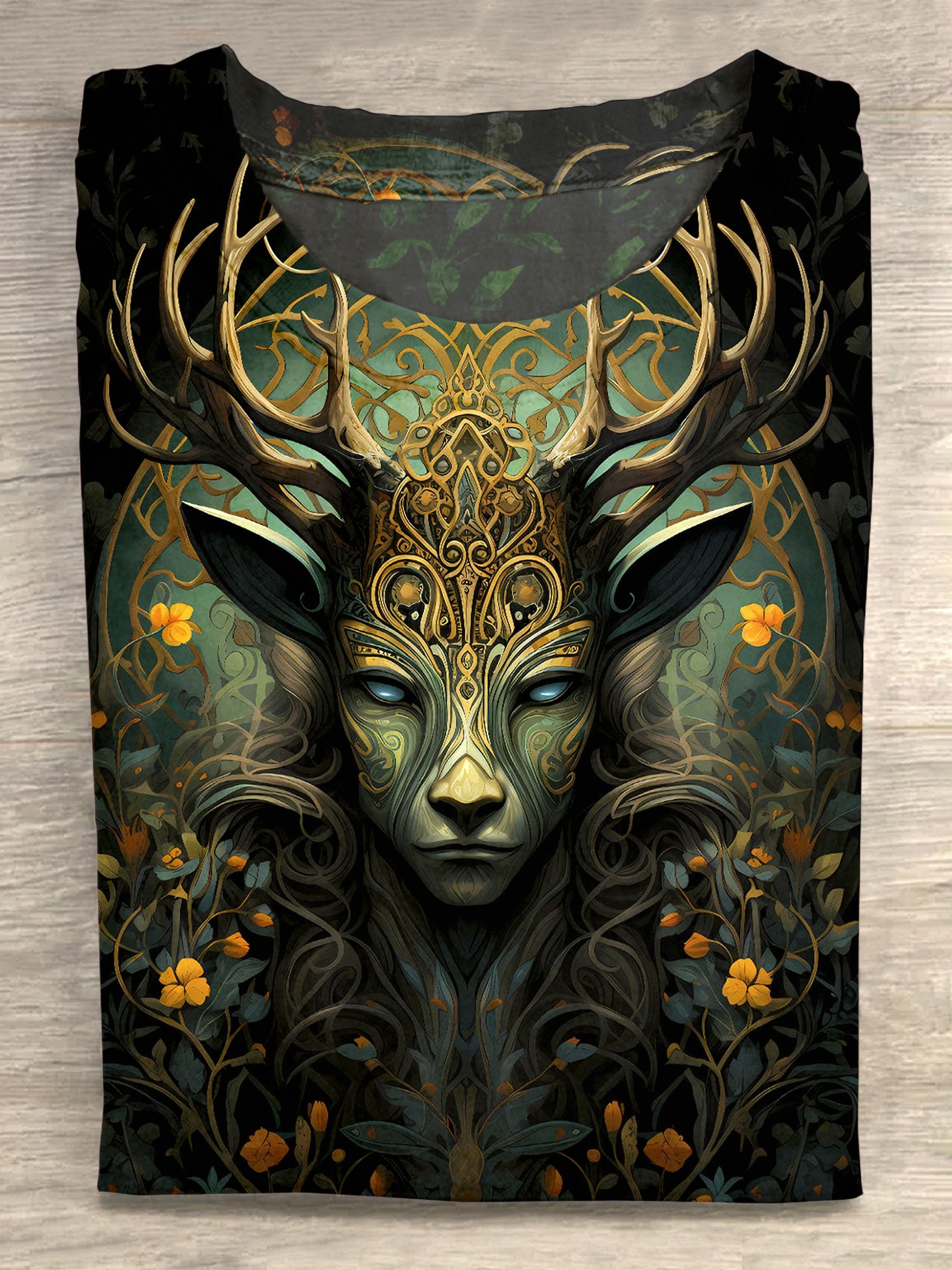 Christmas Cernunnos Celtic God Of Nature Art Print T shirt christmas-cernunnos-celtic-god-of-nature-art-print-t-shirt