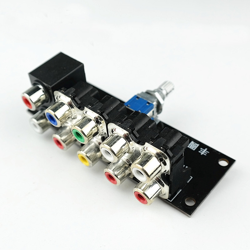 Audio Signal Switch Input Selection Board RCA 4 Ways Audio source Signal Relay Selector ...