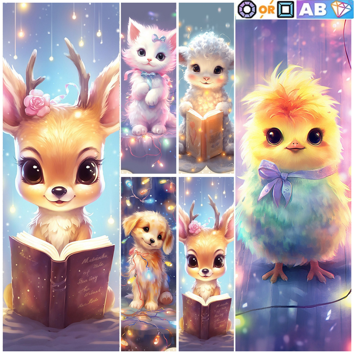 Reading Animals 30*90CM Diamond Painting