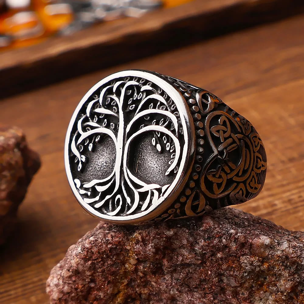 Coutureaura Tree of Life With Viking Bear Claw Ring