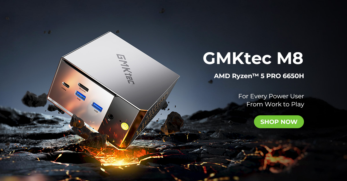 GMKtec Meet the GMKtec NucBox M8: A Mini PC with Big Performance Powered by AMD Ryzen™ 5 PRO ...