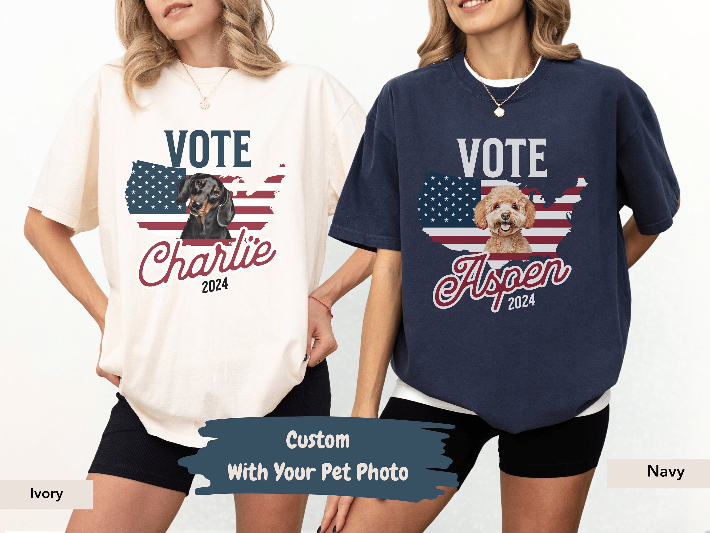 Custom Photo Pet President Shirt, Vote Shirt, Election Shirt, Pet Photo ...