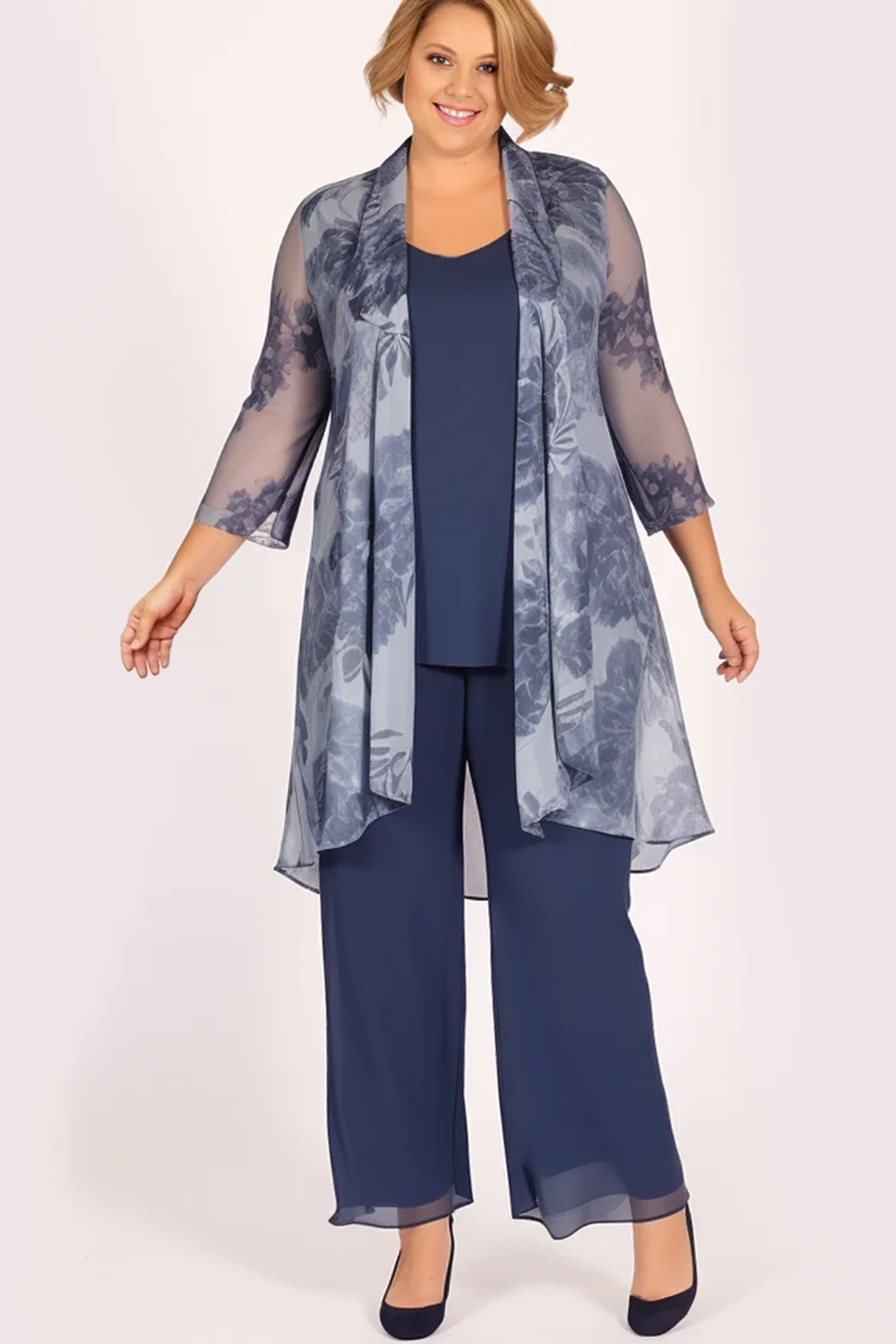 Flycurvy Plus Size Pant Suits For Daily Essentials And Mother Of The Bride