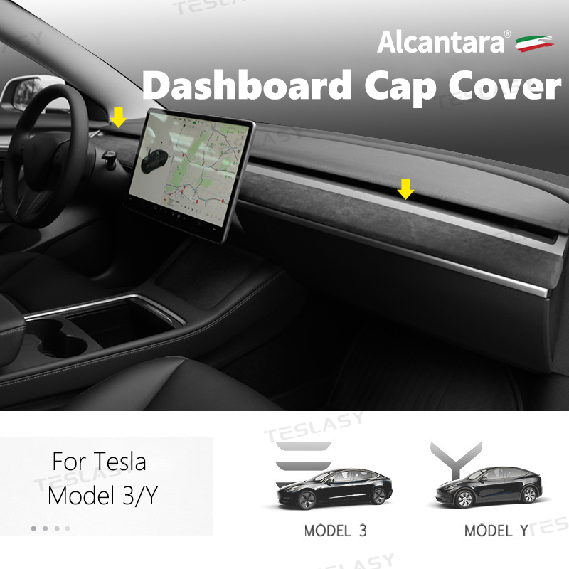 Model 3 Y Alcantara Dashboard Cap Trim Cover