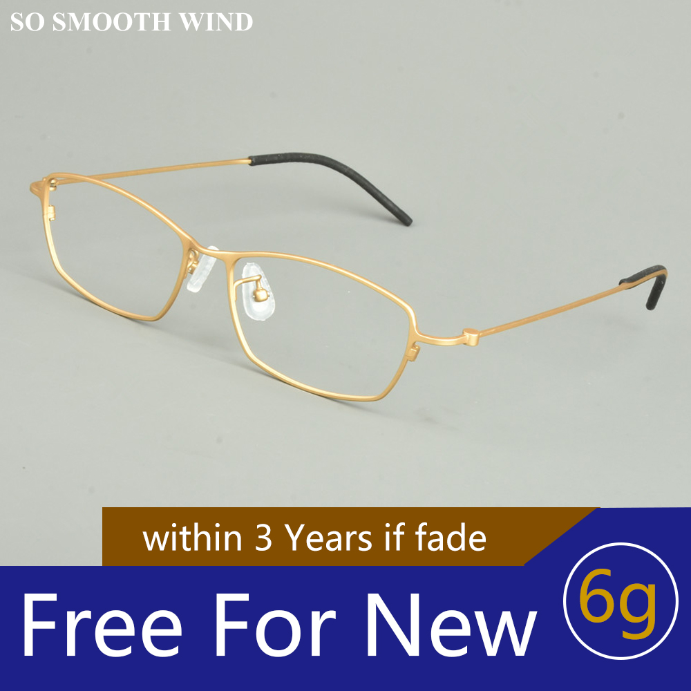 Handmade Pure Titanium Square Glasses Frame Men Prescription Eyeglasses Myopia Optical Blue ...