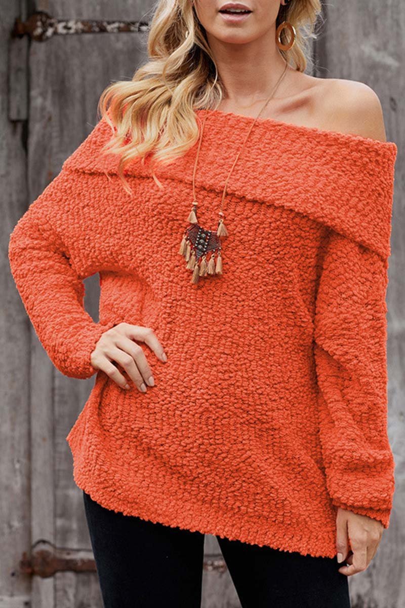 Florcoo Off Shoulder Sexy Sweaters 3 Colors