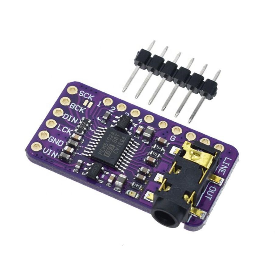 Pcm5102 Stereo I2s Dac Audio Decoder Board Digital To Analog Converter Plug In Audio Module Pll