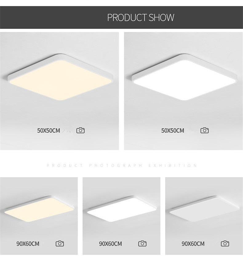 Ultra-thin Square LED Ceiling Lamp Kitchen Light Fixtures Living Room ...