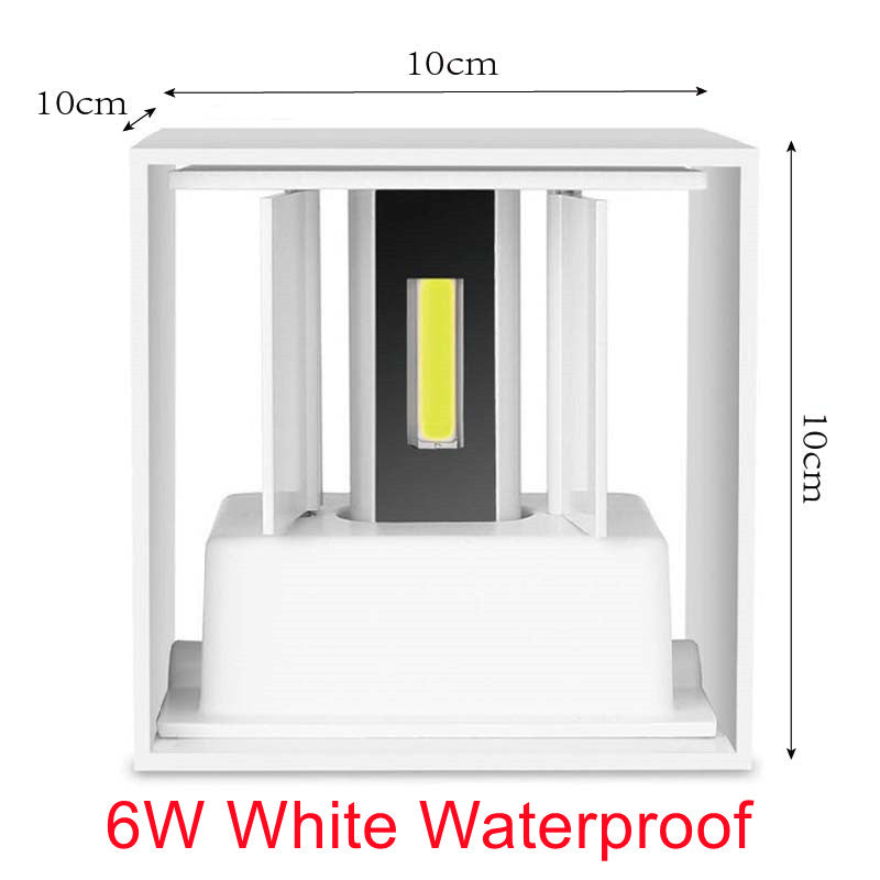 6W 12W Outdoor Waterproof IP65 Wall Lamp Modern LED Wall Light Indoor ...