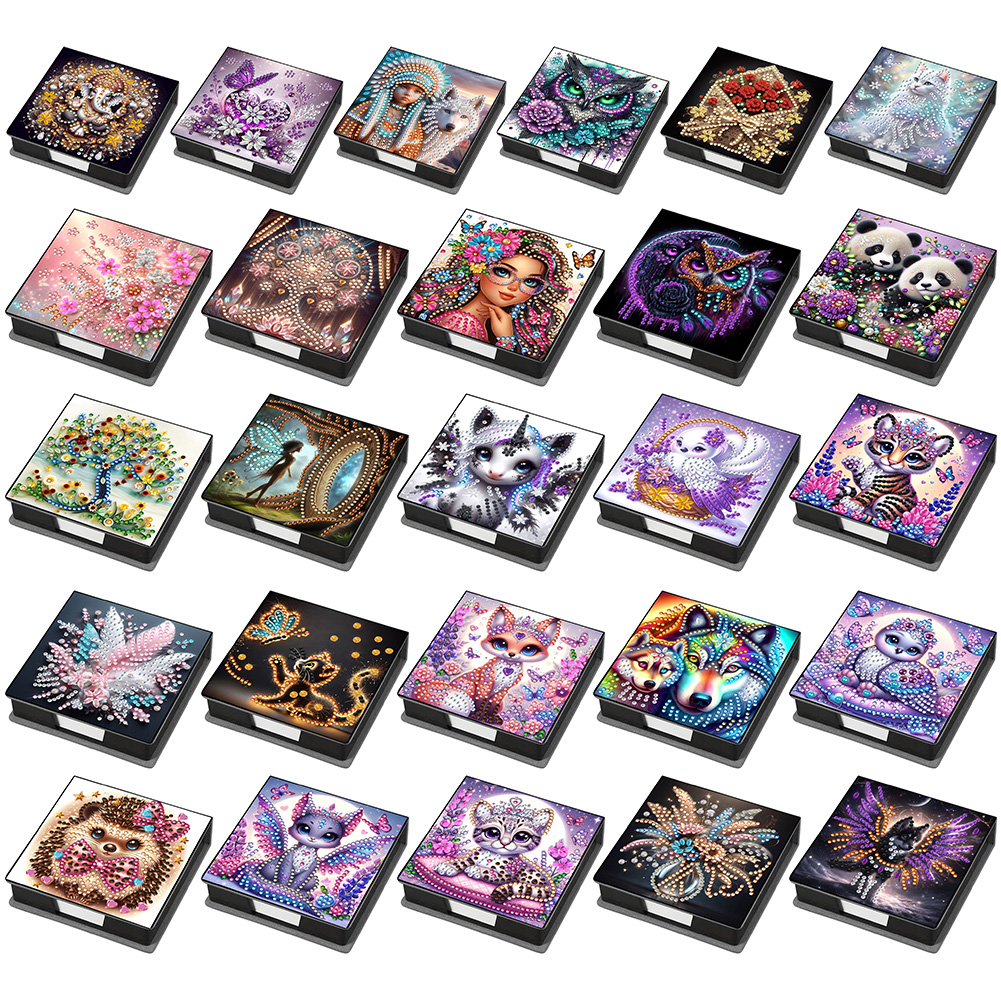 Wooden 5D Diamond Painting Kit Note Box with 160 Sheets Diamond Art ...