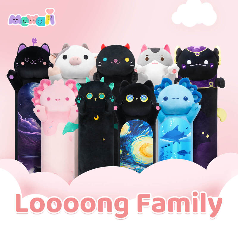 Mewaii®Long cat plush pillow: giant stuffed animals squishy toys